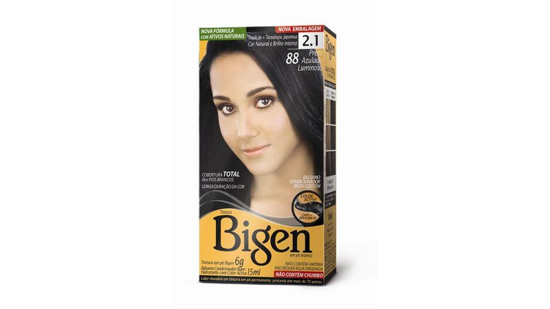 Tintura Bigen 88 Preto Azulado Luminoso