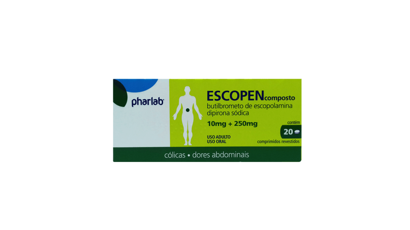 Escopen Composto 10mg + 250mg 20 comprimidos revestidos