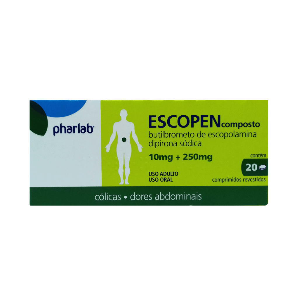 Escopen Composto 10mg + 250mg 20 comprimidos revestidos