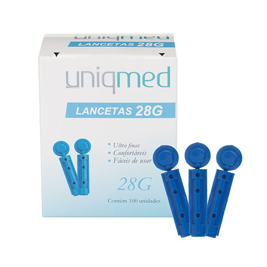 Lancetas Uniqmed Universal 28G 100 Unidades