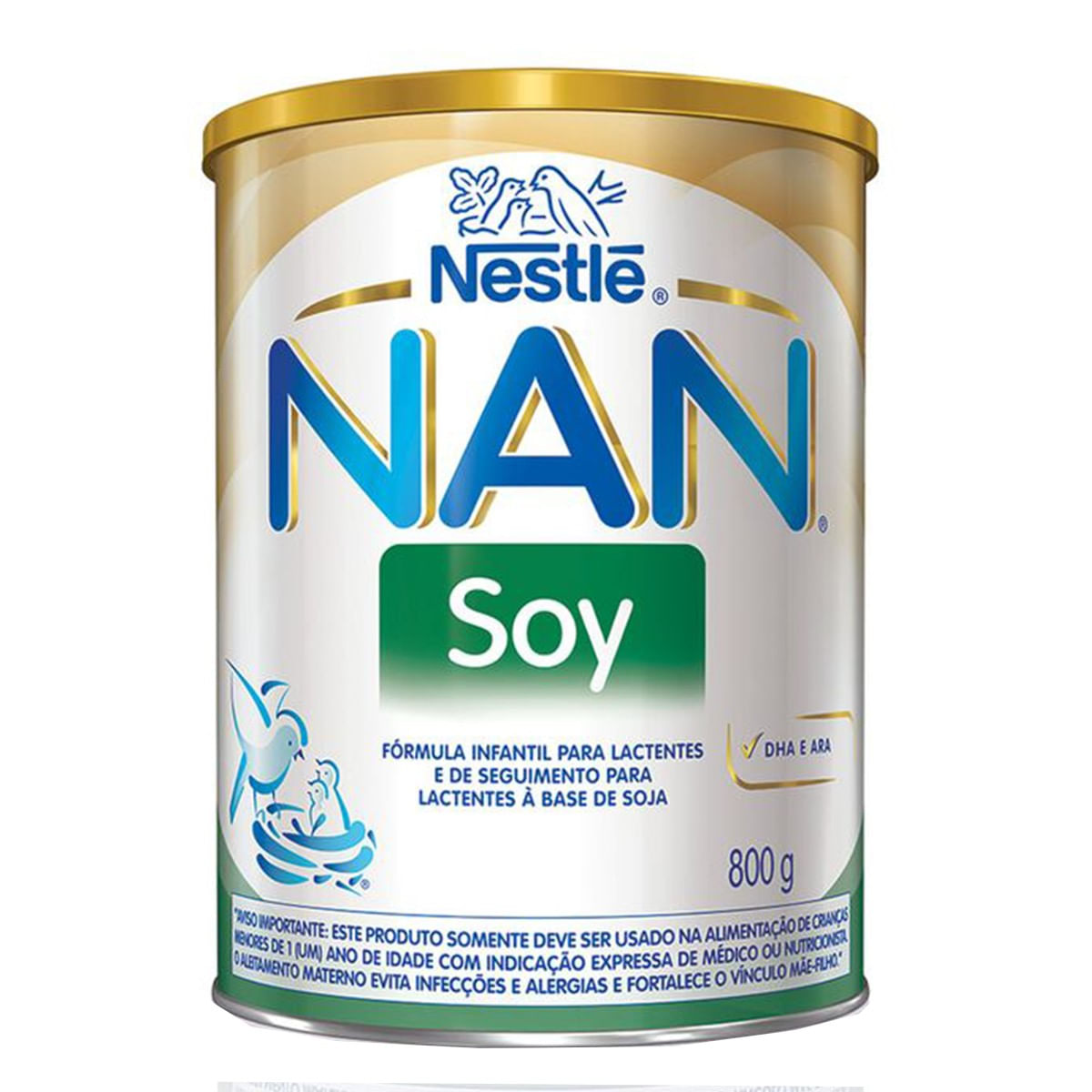 Kit Fórmula Infantil Nestlé Nan Soy 800g 12 unidades