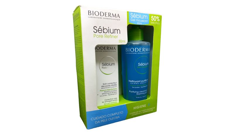 Kit Sebium Bioderma Pore Refiner 30ml + 50% de Desconto no Gel Moussant ...