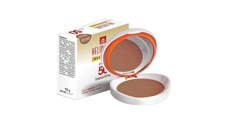 Protetor Solar Heliocare Max Defense Compacto Brown FPS 50 Base ...