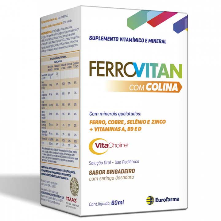 Ferrovitan com Colina Solucao Oral 60ml