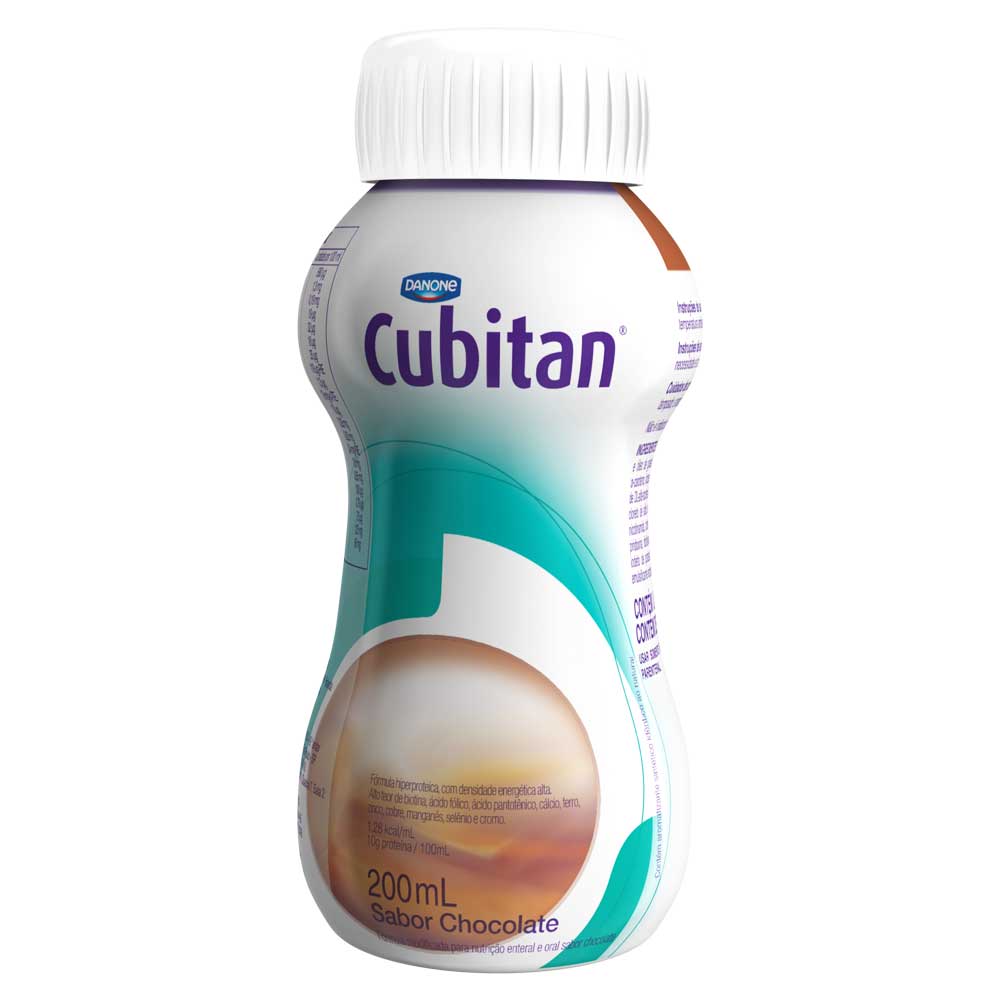 Cubitan Chocolate 200ml Danone - Suplemento Hiperproteico para Cicatrização