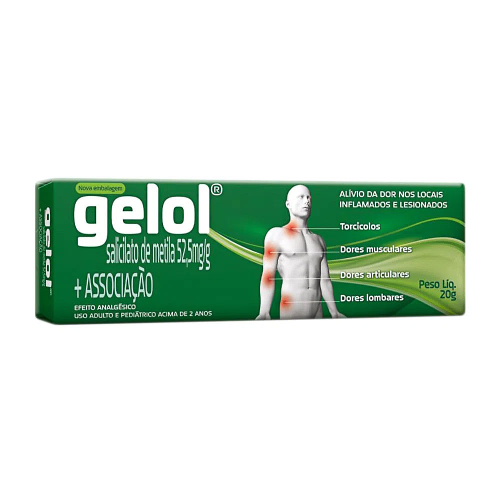 Gelol Pomada 20g - Alívio Rápido para Dores Musculares