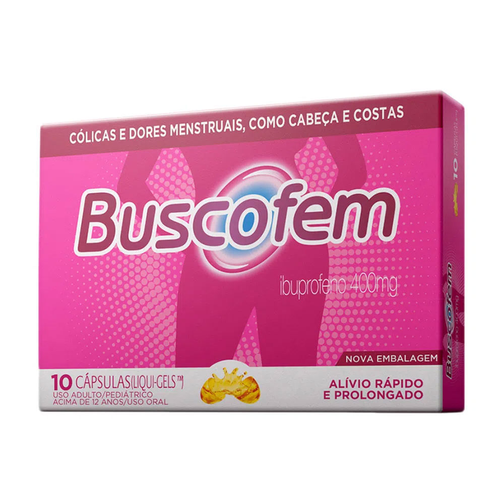 Buscofem 400mg 10 cápsulas líquidas