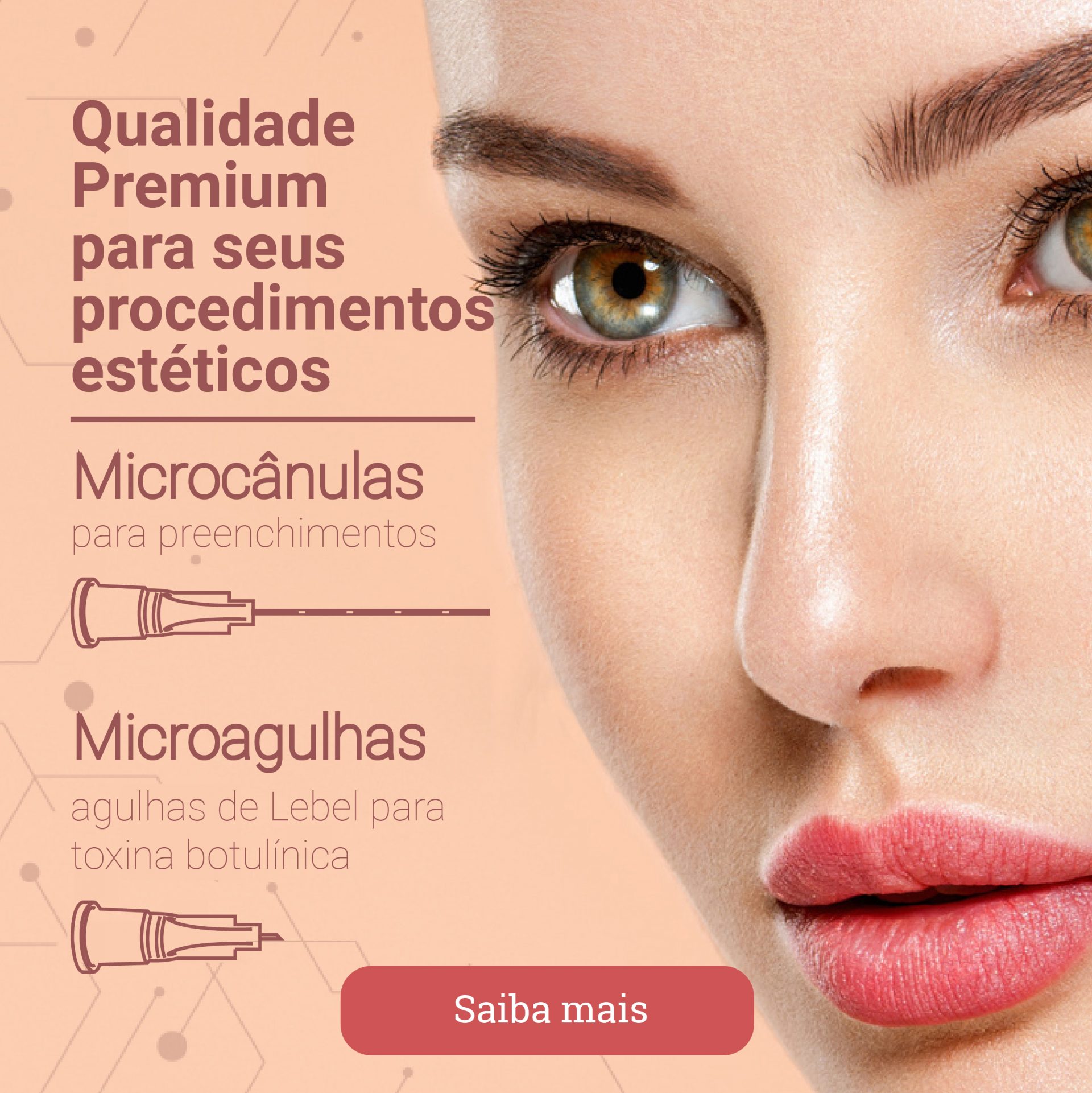 Microcânulas 22G Uniqmed Para Preenchimento