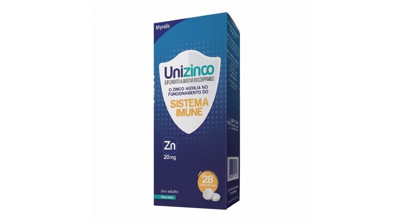 Unizinco Zn 20mg 28 comprimidos