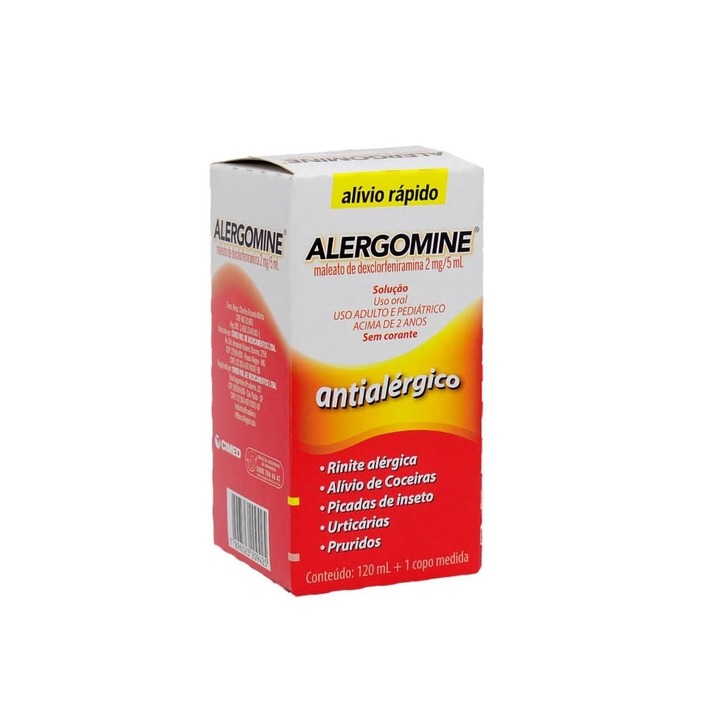 Alergomine Solução Oral 0,4mg/mL 120mL