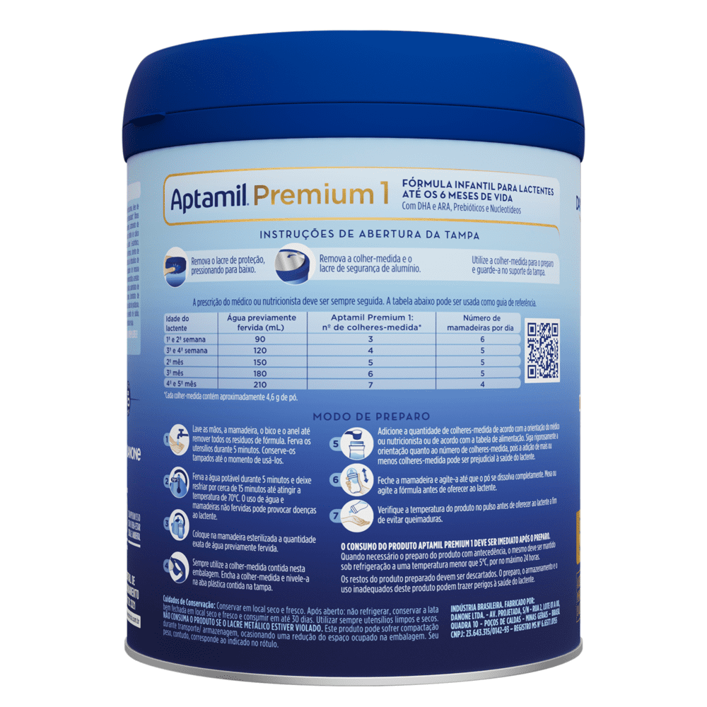 Aptamil 1 Fórmula Infantil Premium 800g - Nutrição Completa para Bebês