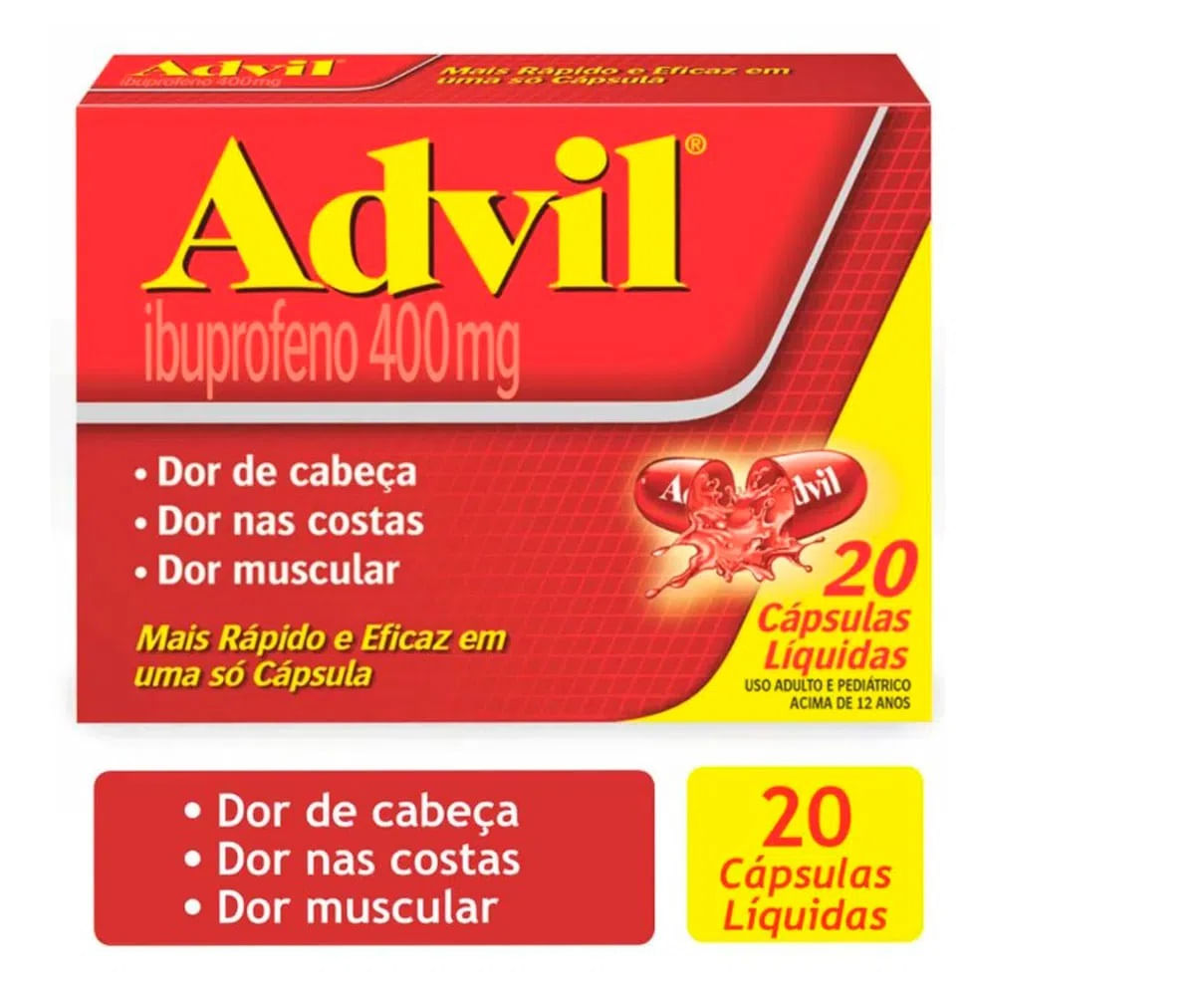 Advil 400mg 20 cápsulas líquidas