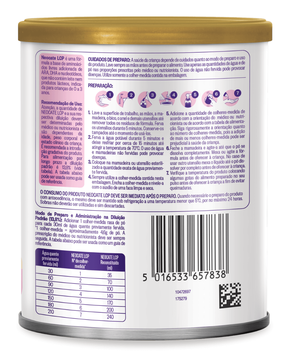 Neocate LCP Formula Infantil em Po 400g | Confira!
