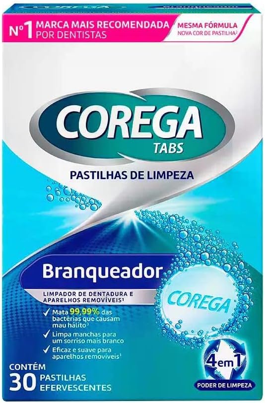 Compre Corega tabs efeito branqueador 30 pastilhas