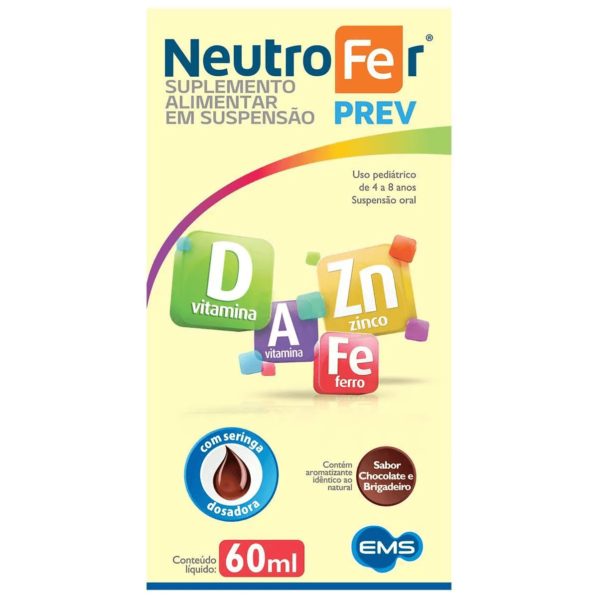 Neutrofer Prev 60ml - Suplemento Infantil de Ferro e Vitaminas