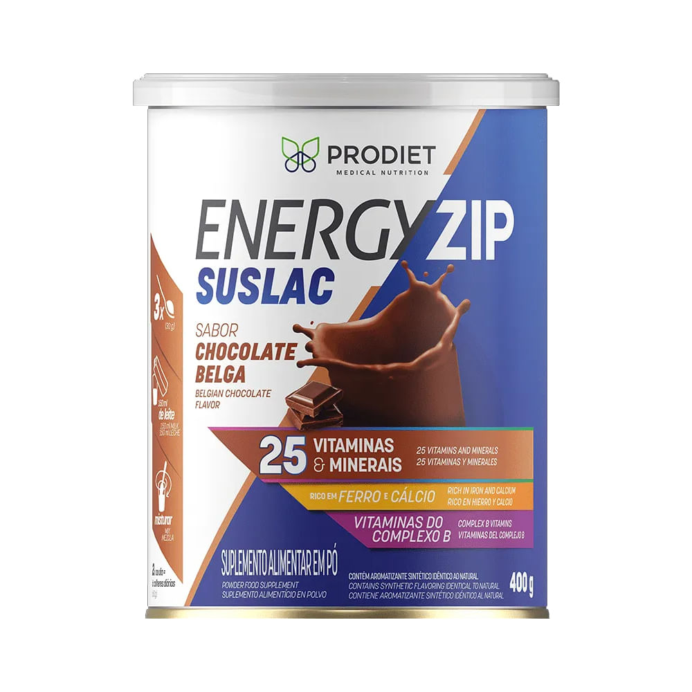 Comprar Energyzip Suslac Chocolate - 400g | Suplemento Alimentar