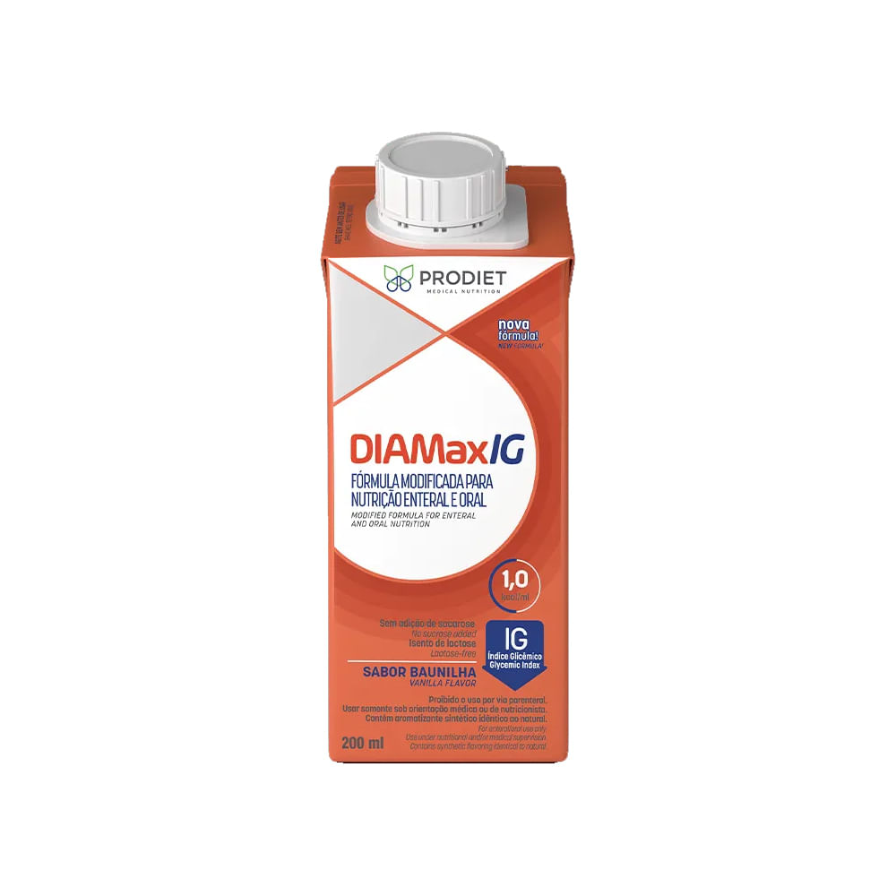 Diamax IG Dieta Enteral Para Controle Glicêmico Sabor Baunilha 200ml