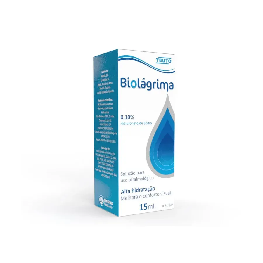 Biolagrima 0,15 solução oftálmica 10ml Teuto