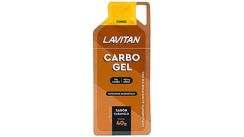 Lavitan Carbo Gel 40 g Caramelo: energia no treino